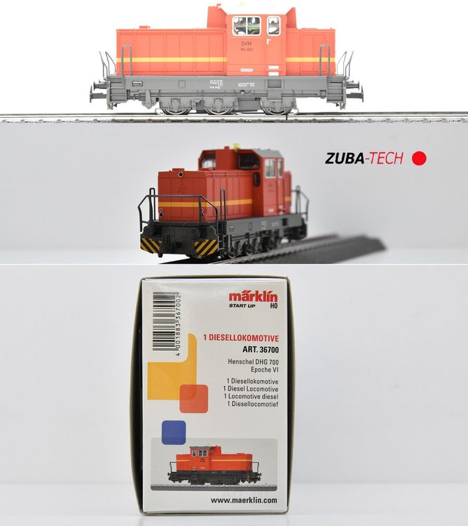 Märklin 36700 Rangierlok DHG 700 DVM H0 Digital WS mit OVP (Gebraucht ...