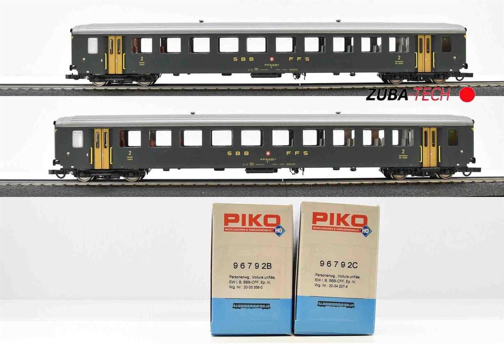 Piko 2x EW I Personenwagen 2Kl. SBB H0 (Neu (gemäss Beschreibung)) in ...