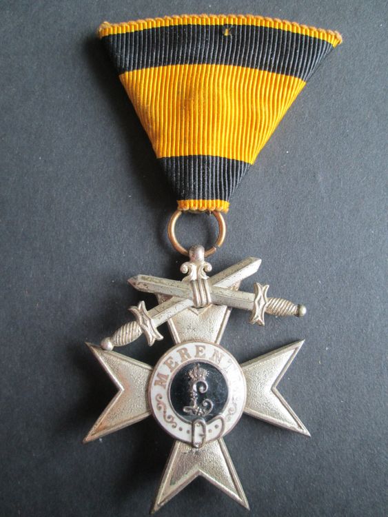 Königlicher Bayrischer Militärorden "MERENTI" Schwerter,1866 (Gebraucht ...