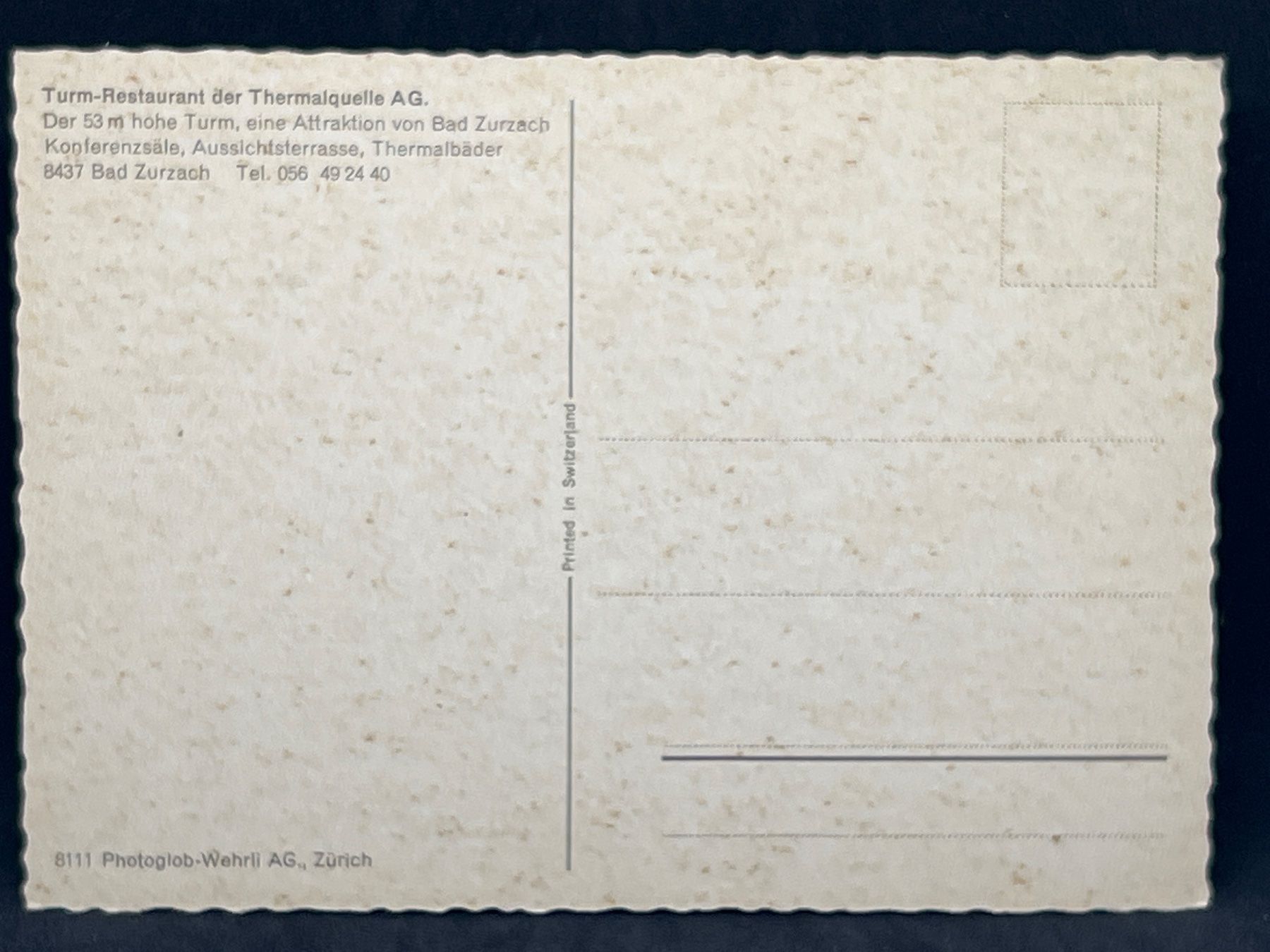 Turm-Restaurant der Thermalquelle AG, Bad Zurzach (Gebraucht) in Widnau für CHF 1 – mit ...