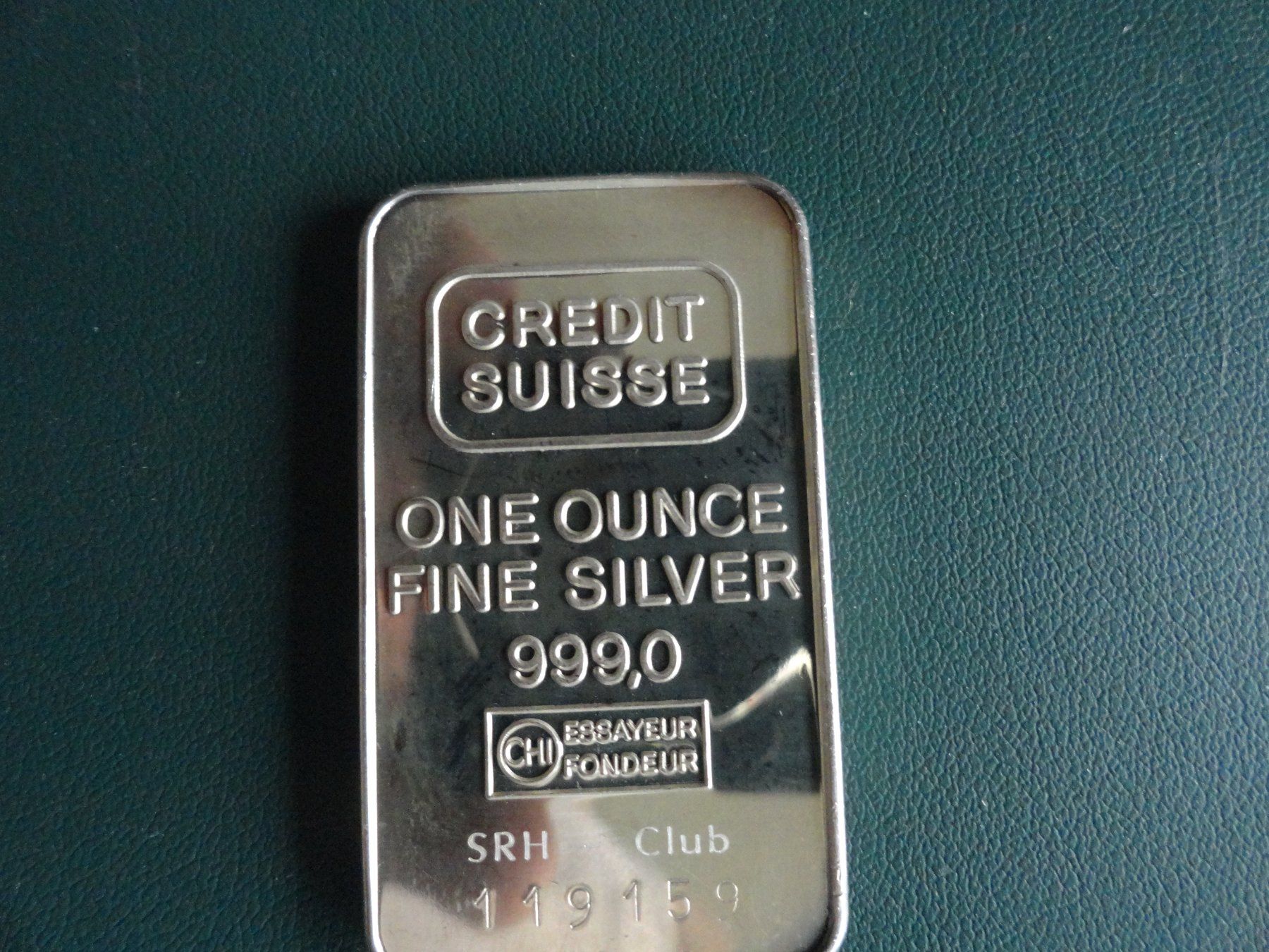 Credit Suisse Silberbarren 1 Unze 999.0 Feinsilber Barren (Neu (gemäss ...