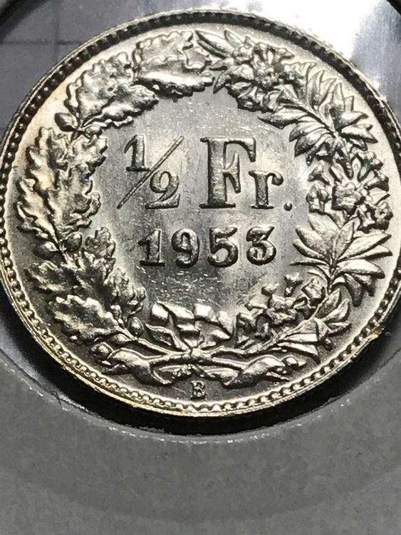 50 Rappen von 1953 VORZ Silber (Neu (gemäss Beschreibung)) in Wangen b. Olten für CHF 3 – mit ...
