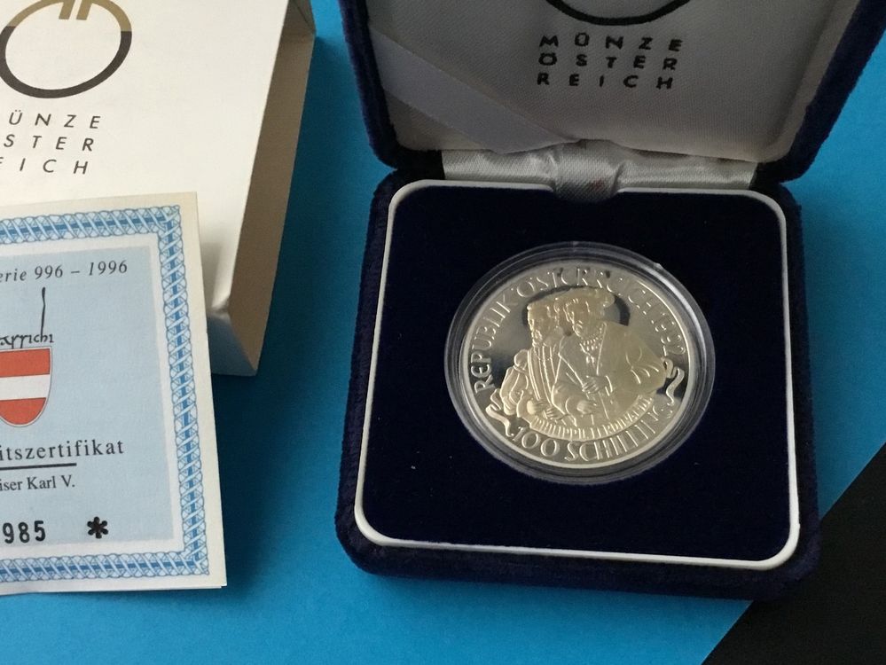 100 Schilling Karl V 1992 PP (Neu und originalverpackt) in St. Margrethen SG für CHF 43 – mit ...