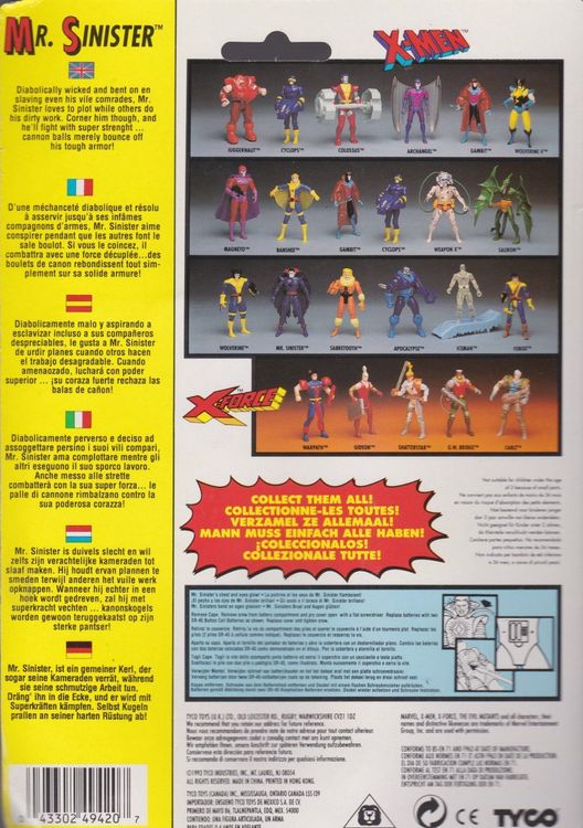 MR. SINISTER 4" ACTION FIGURE X MEN ANIMATED SERIES TYCO new (Neu und ...