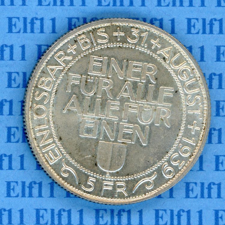 CHF___5.00 1939 Luzern -vz 5 Franken (Neu (gemäss Beschreibung)) in Widnau für CHF 27 – mit ...