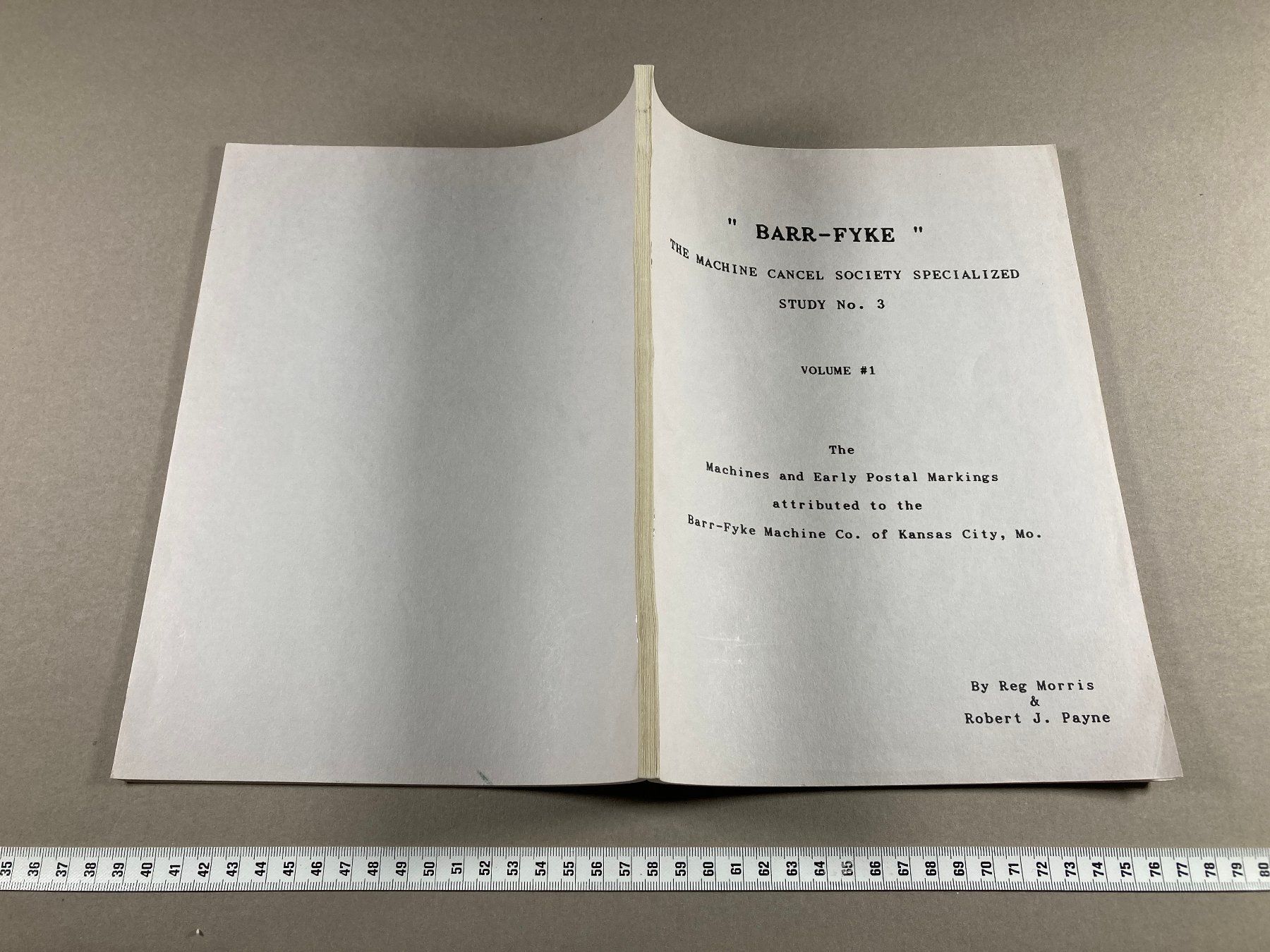 Broschüre "BARR-FYKE" - The Machine Cancel Society, Study 3 (Gebraucht ...