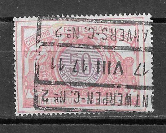 Timbre Belgique Chemin de fer 50 (Gebraucht) in Muraz (Collombey) für CHF 0.2 – mit Lieferung ...