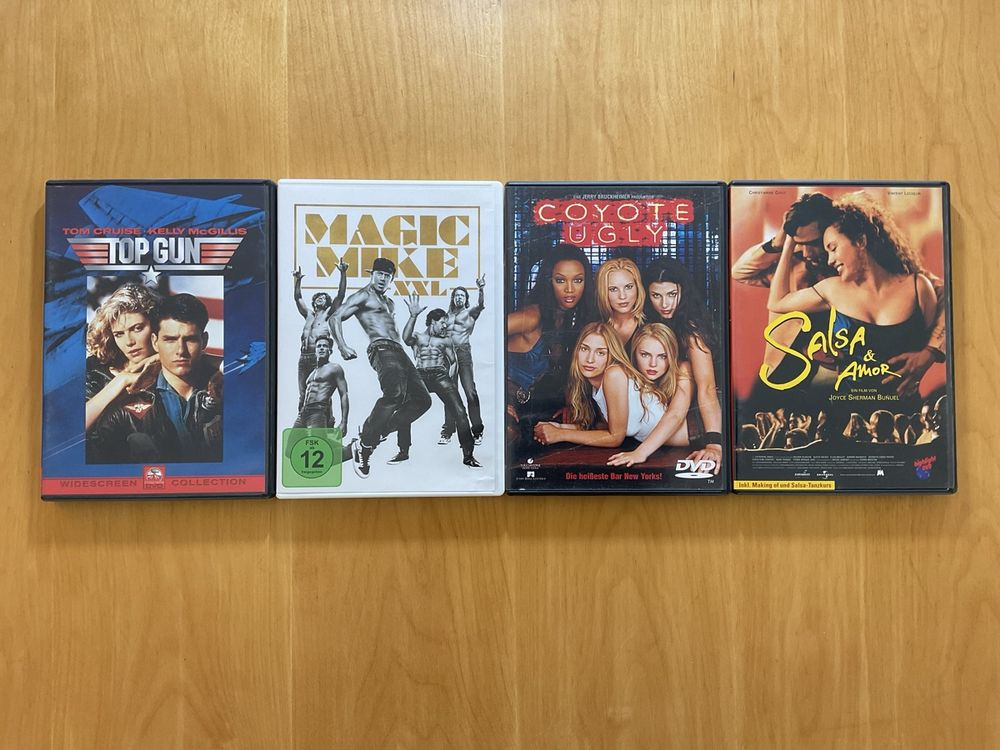 4 DVDs: Top Gun, Coyote Ugly, Magic Mike, Salsa & Amor | Kaufen auf Ricardo