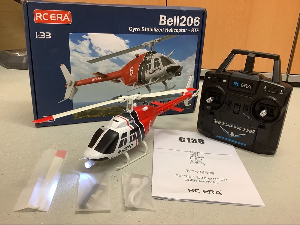 RC ERA C138 Bell 206 Gyro Stabilized Scale Helicopter - RTF (Neu und ...