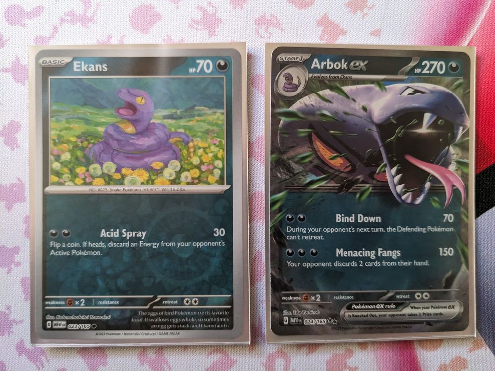 Pokemon 151 Ekans 023/165 & Arbok EX 024/165 ( EN ) | Kaufen auf Ricardo