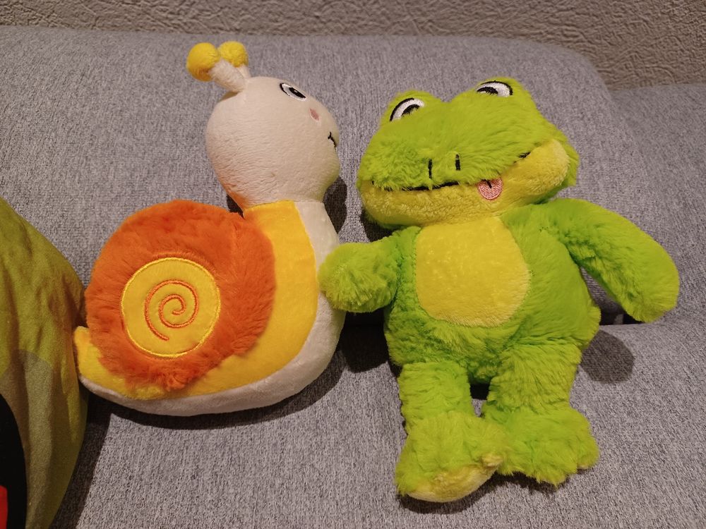 Coop Frühlingssammelaktion Plüschtiere Schnecke und Frosch (Gebraucht ...