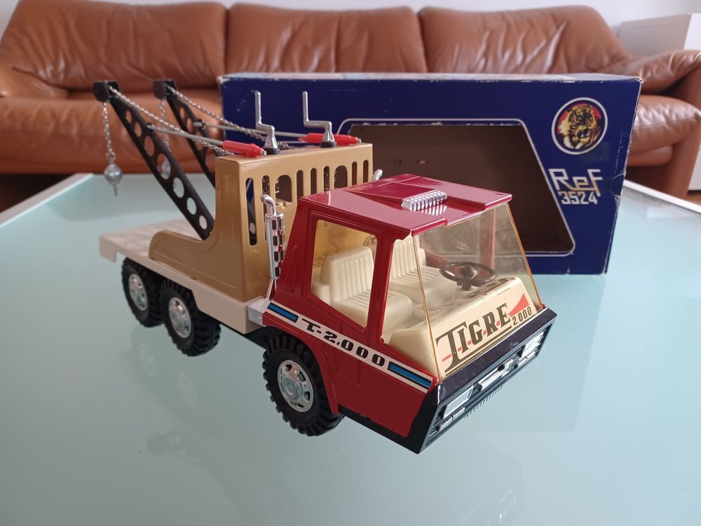 Vintage Gozan Kranlaster Lastwagen LKW Blechspielzeug (Neu (gemäss ...