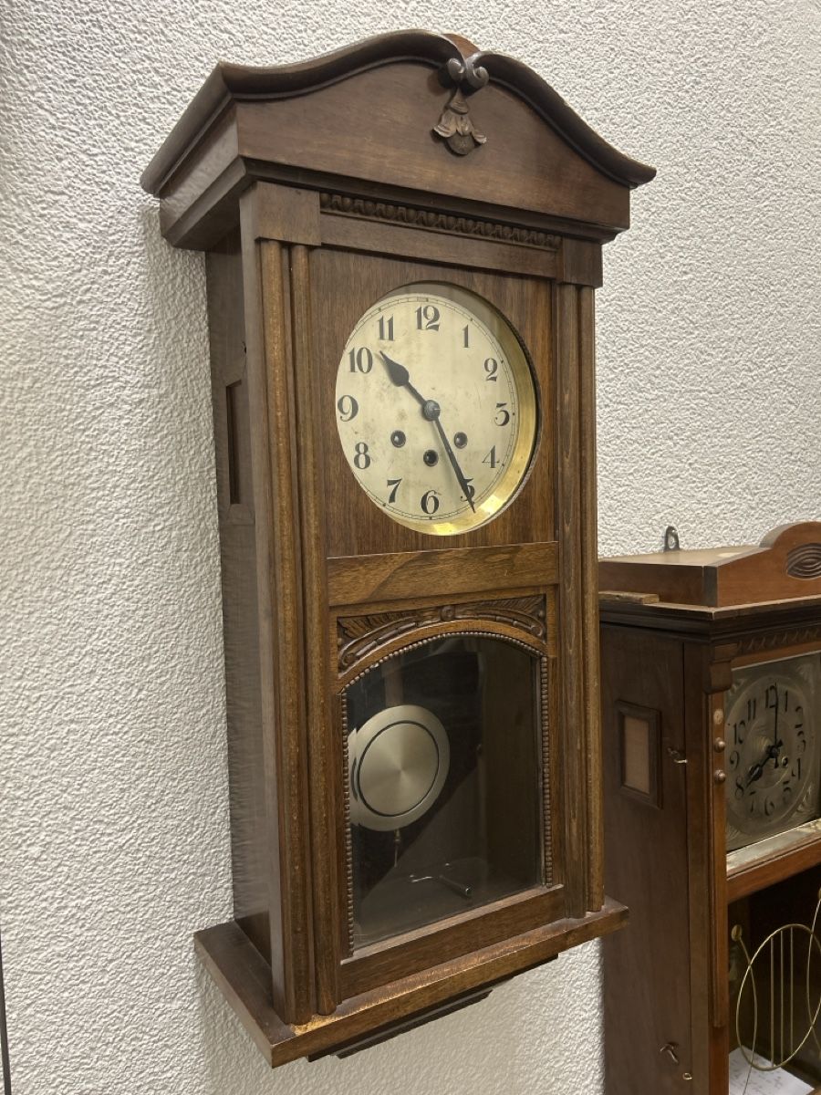 Antike Wanduhr, ca. 1920, Nussbaumholz, voll funktionstüchti (Gebraucht ...