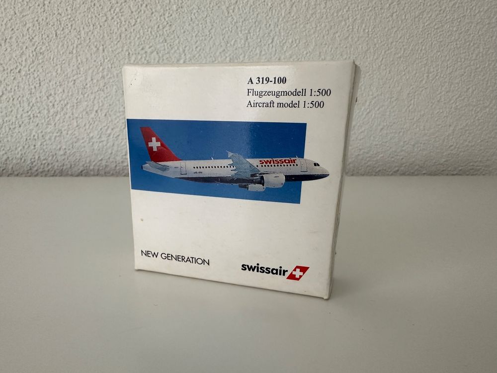 Swissair Airbus A319-100 Flugzeugmodell 1:500 Herpa Wings (Gebraucht) in Eglisau für CHF 8 – mit ...