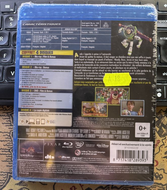 Toy Story 3 (2010) - Blu-ray + DVD (Neuf avec emballage d'origine) à ...