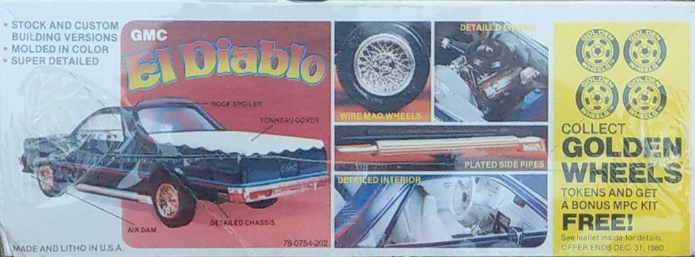 MPC 80 1980 GMC El Diablo 2in1 1:25 1-0754 (Neu und originalverpackt ...