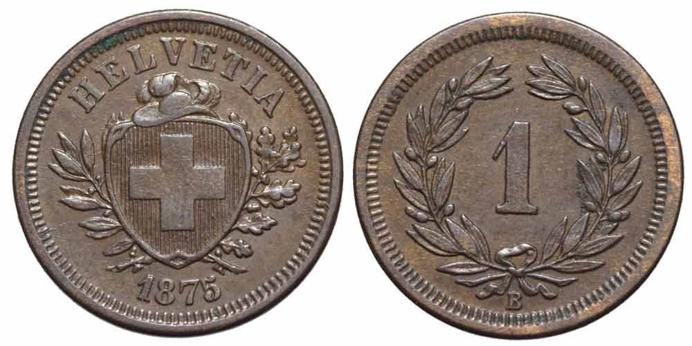 1 Rappen 1875 (03) (Gebraucht) in Chiasso für CHF 100 – mit Lieferung ...