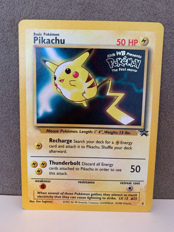 4 Promo WB STAMP Pikachu ENG Pokemon Wizards Black Star (Gebraucht) in ...