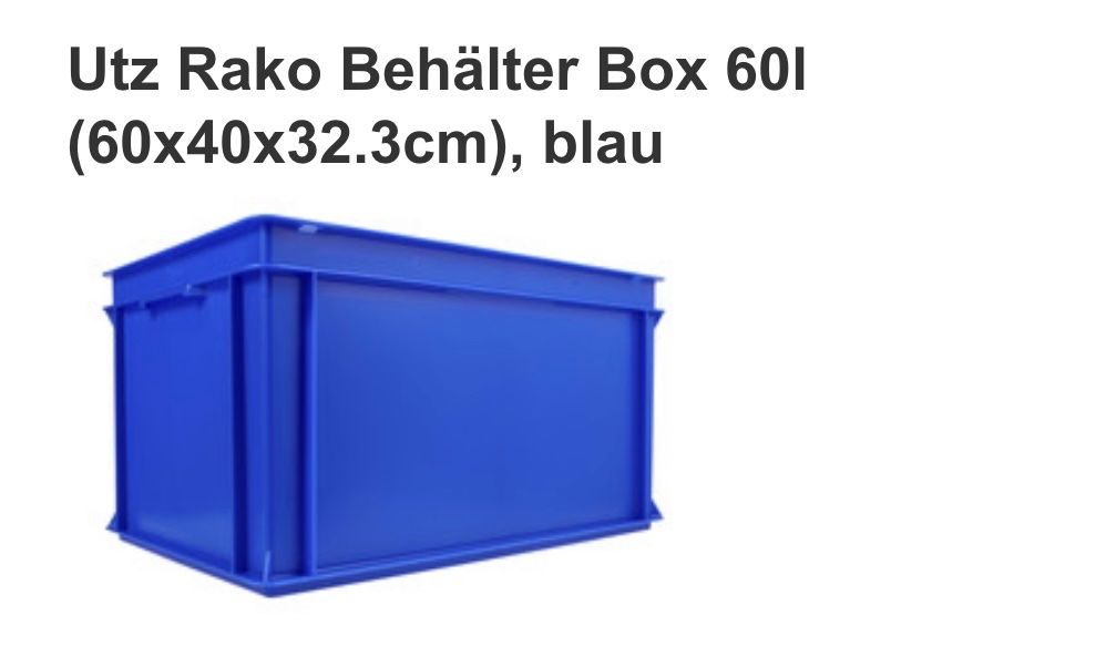 NEU Utz Rako Behälter Box 60l mit Deckel (Neu (gemäss Beschreibung)) in ...