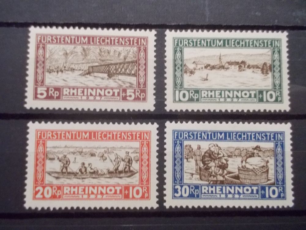 Satz 1928 Liechtenstein **, Rheinnot (Gebraucht) in Niederwil AG für CHF 26 – mit Lieferung auf ...