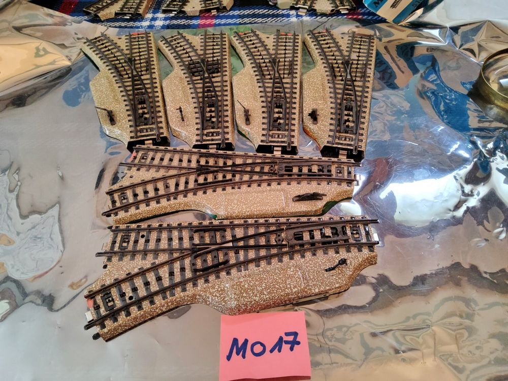6 Stück Märklin M-Gleise Handweichen H0 links Nr.5122 (Gebraucht) in ...