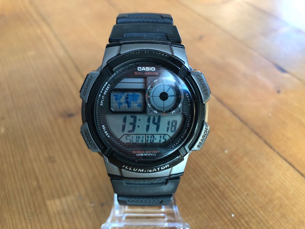 CASIO Illuminator Sport Digitaluhr World Time mit 5 Alarmen | Kaufen ...