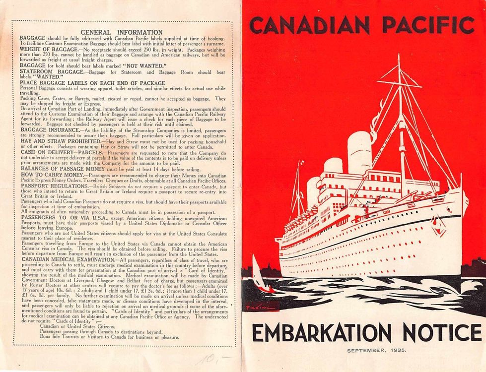 Faltprospekt CANADIAN PACIFIC - September 1935 | Kaufen auf Ricardo