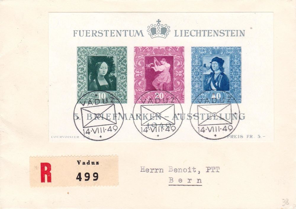 FL W23, auf R-Brief von Vaduz, SBK 270.- (Gebraucht) in Wenslingen für CHF 45 – mit Lieferung ...