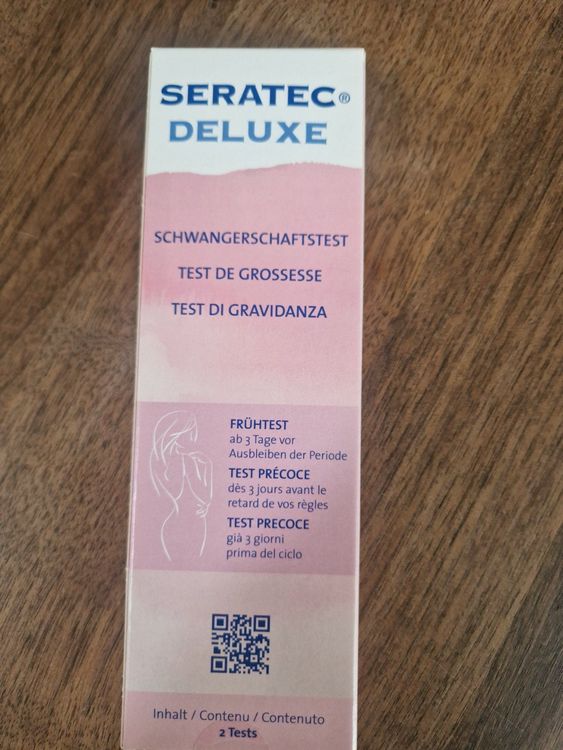2 Baby Schwangerschaftstests Seratec Deluxe Frühtest neu (Neu und ...