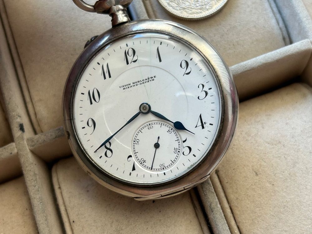 Belle montre de poche Union horlogère Bienne-Geneve 1920 (Gebraucht) in ...