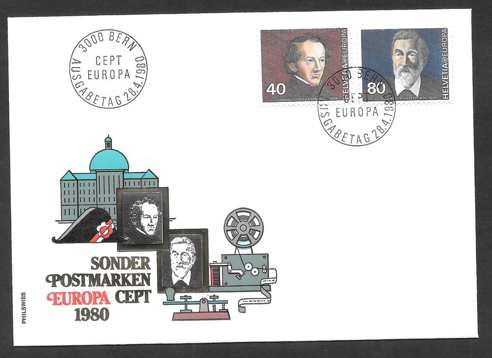 FDC Serie 640 - 641 ET Bern 28.4.1980 schön illustriert (Neu (gemäss Beschreibung)) in Olten für ...