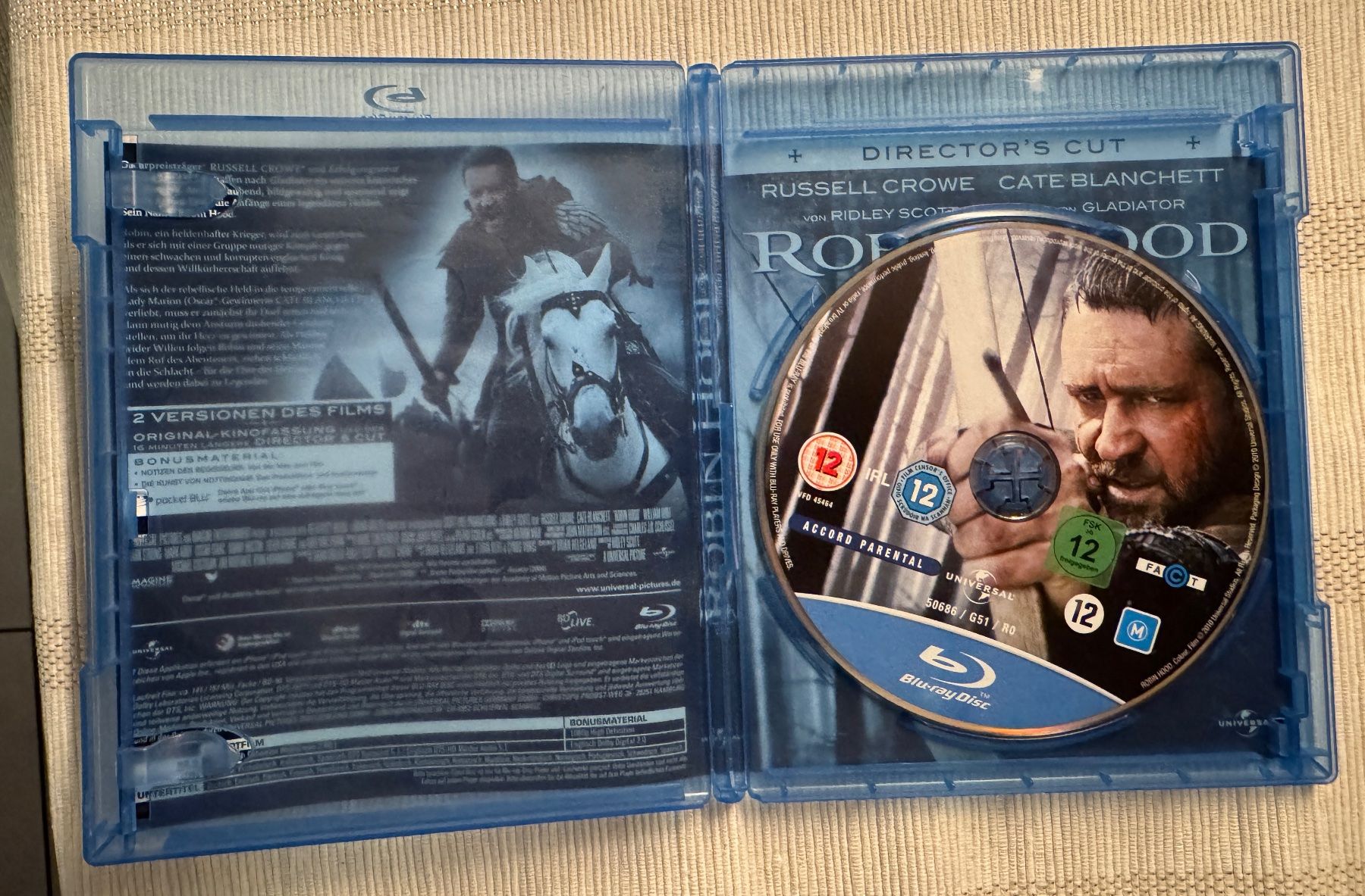 Robin Hood (Director`s Cut& Kinofassung) Blu-ray Russel Crow (Gebraucht ...