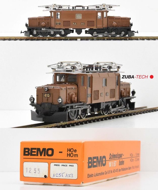 Bemo 1255 E-Lok Ge 6/6 I RhB H0m GS Analog mit OVP | Acheter sur Ricardo