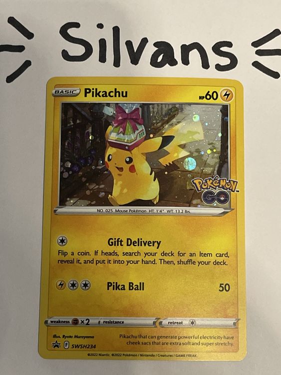 Pikachu Holo Black Star Promo SWSH234 Pokemon GO Englisch | Kaufen auf ...