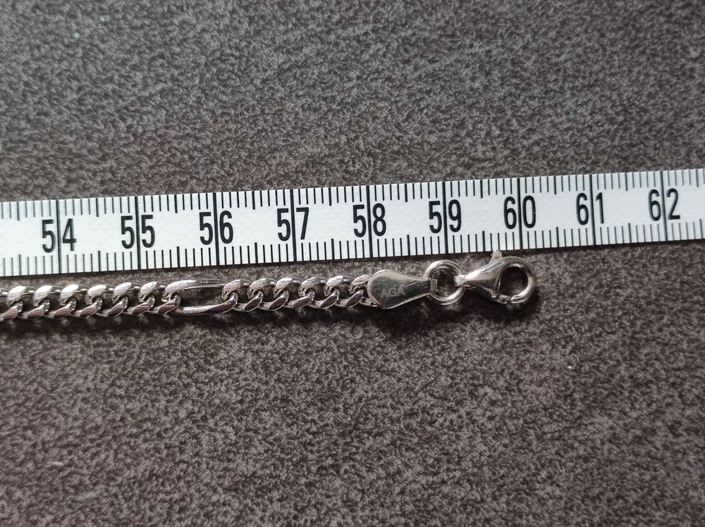 Figaro-Kette, Silberkette 925, ca. 60 cm, ca. 24 g | Kaufen auf Ricardo