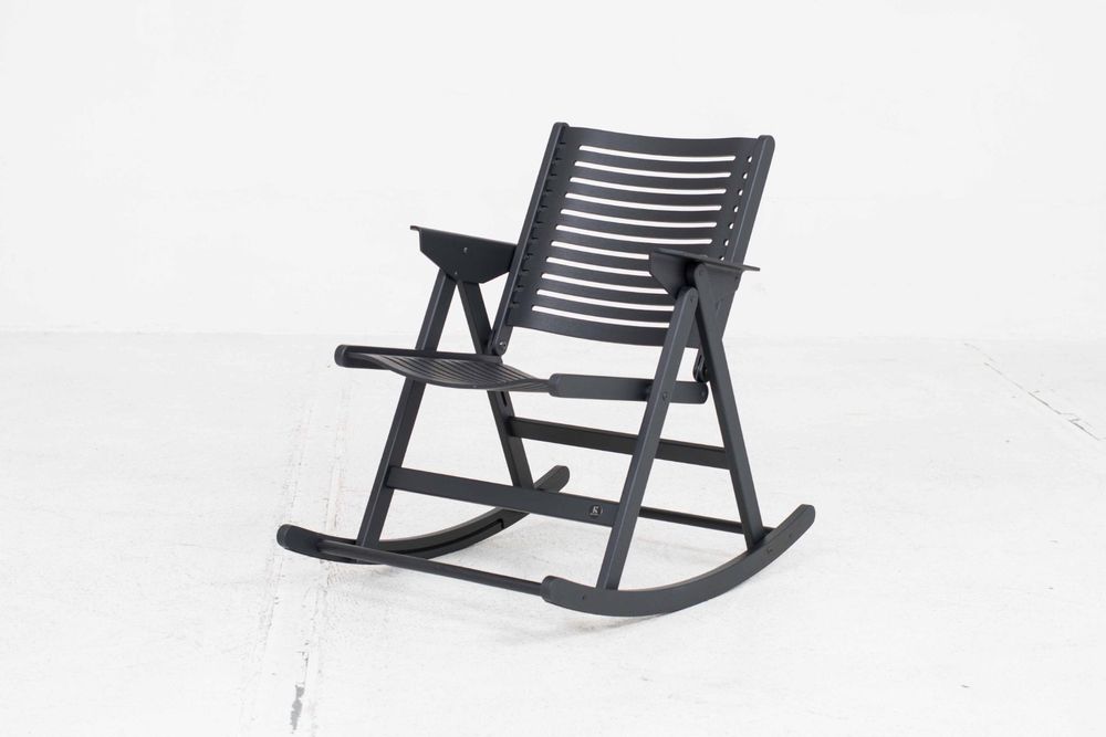 Rex Kralj Rex Rocking Chair, Niko Kralj - Eiche Schwarz NEU (Neu und ...