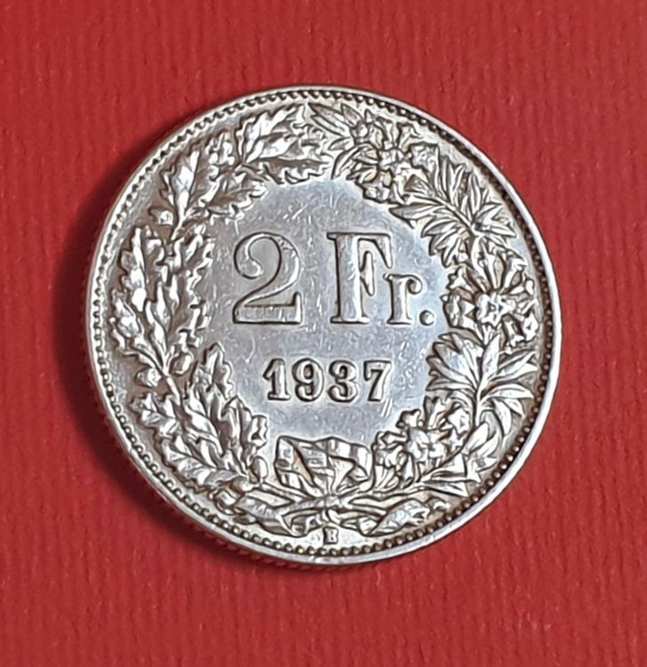 2 Franken 1937 Auflage in Mio. 0.25 „Silber“ (Gebraucht) in Uttigen für CHF 8 – mit Lieferung ...