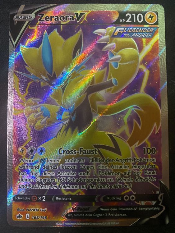 Pokemonkarte Zeraora V Fullart (Neu (gemäss Beschreibung)) in Neuhausen für CHF 12 – mit ...