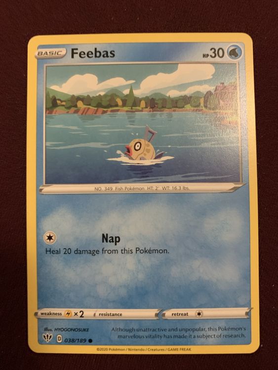 Barschwa/Feebas Pokémon Karte english (Gebraucht) in Endingen für CHF 1 ...
