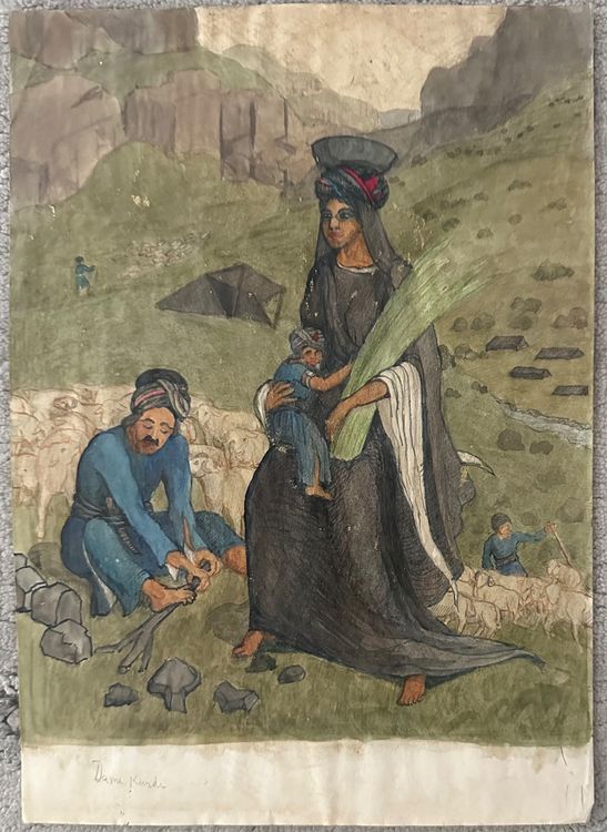 Antike Europäische Schule Mischtechnik Von eine Familie Unl. (Gebraucht) in Root für CHF 19 ...