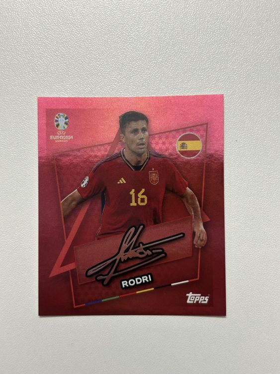 Topps Euro 2024 Star Player ESP Rodri Autogramm Spanien | Kaufen auf ...