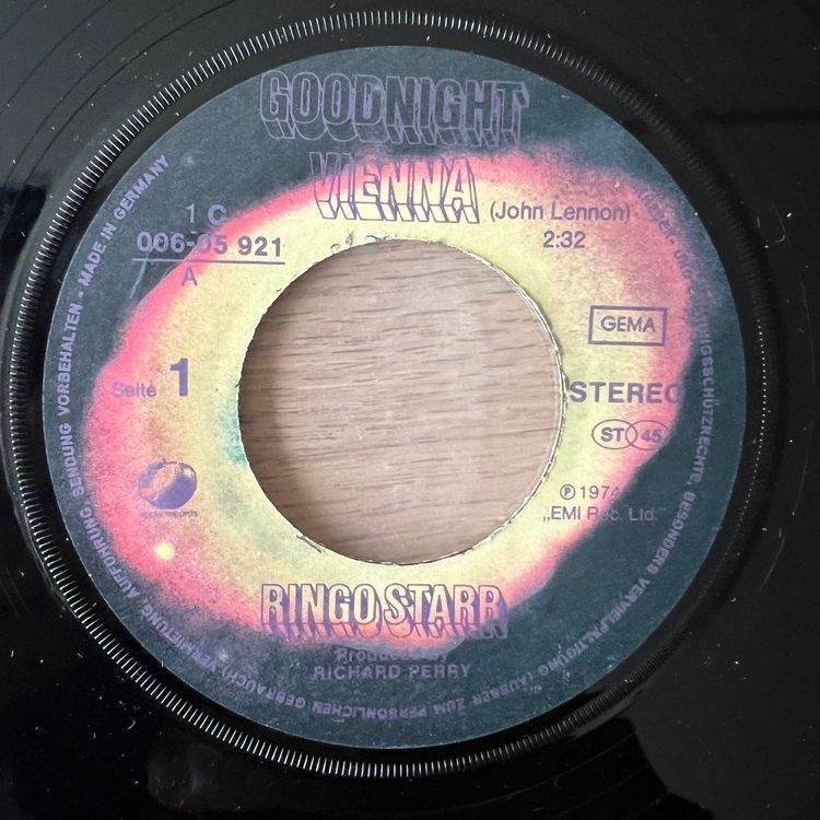 Ringo Starr - Goodnight Vienna / 1. D-Press. 1975 (Gebraucht) in Gais ...