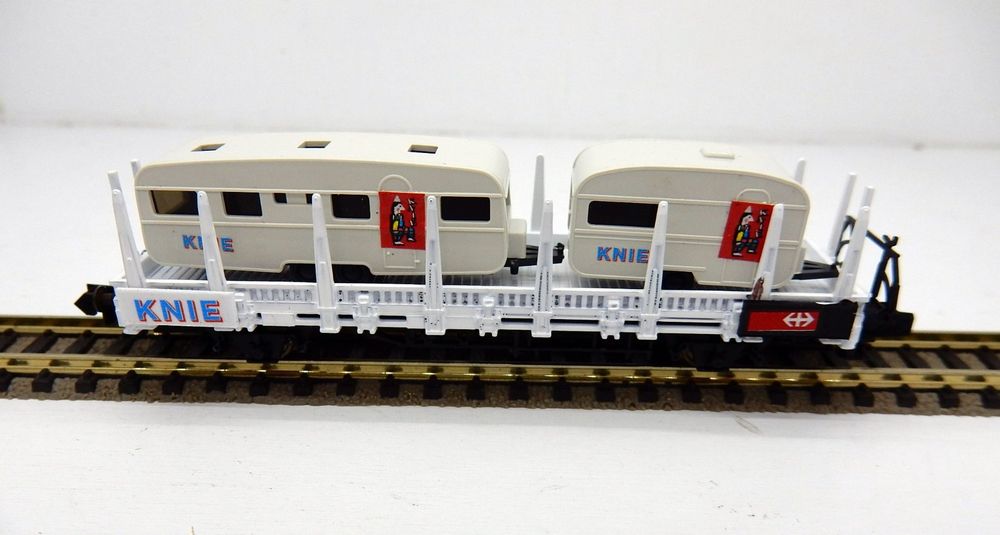 N- Arnold - CFF/SBB- Wagon 2 ess "KNIE" + 2 caravannes (Gebraucht) in ...