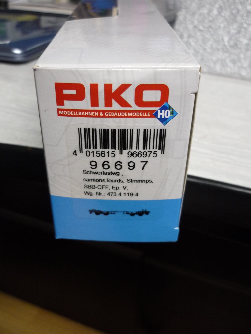 PIKO HO Wagon SBB-CFF type Slmmnps, transports de char Neuf (Neu und ...
