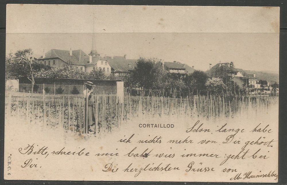 Carte P de 1901 ( Cortaillod ) (Gebraucht) in La Russille für CHF 12 ...