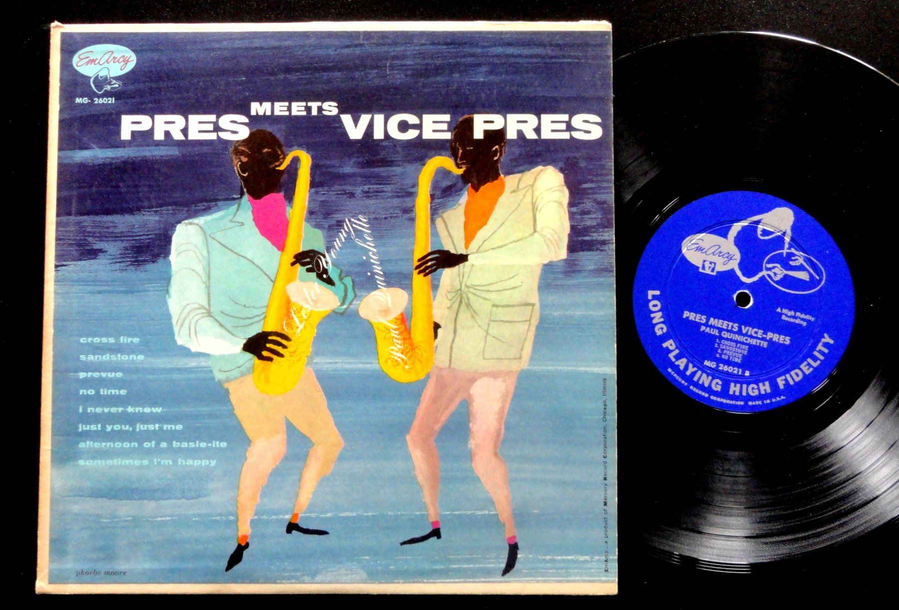 10"-LP PAUL QUINICHETTE pres meets vice-pres MG26021 USA1954 (Gebraucht ...