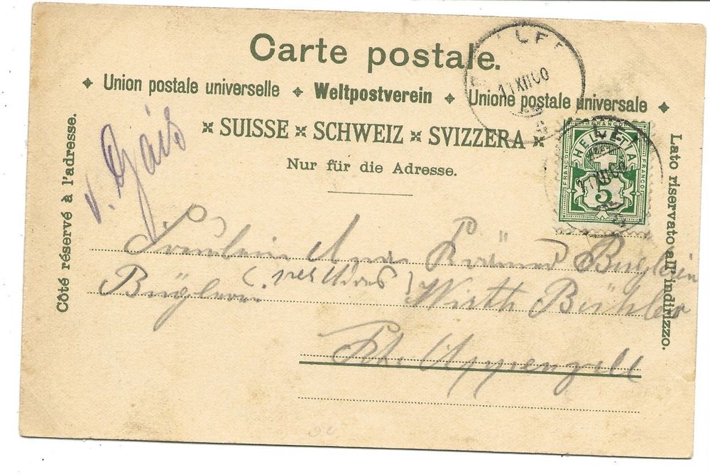 Gruss vom Appenzeller Land - Meglisalp - Alpstein Litho 1900 | Kaufen auf Ricardo