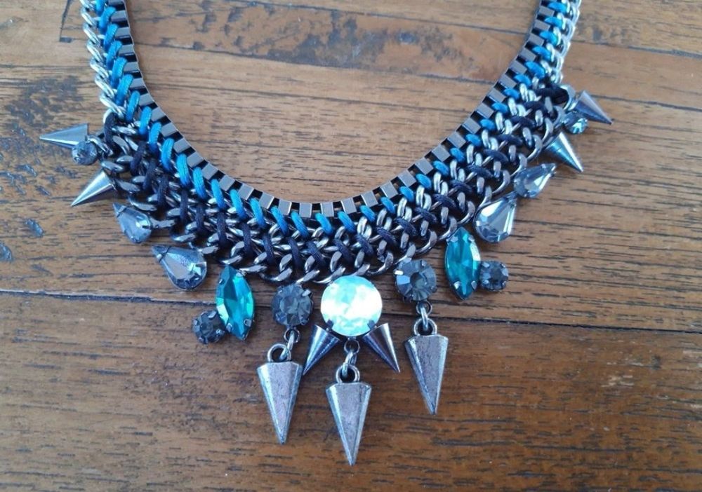 Boho Ethno Statementkette edel rock glamour silber (Gebraucht) in ...