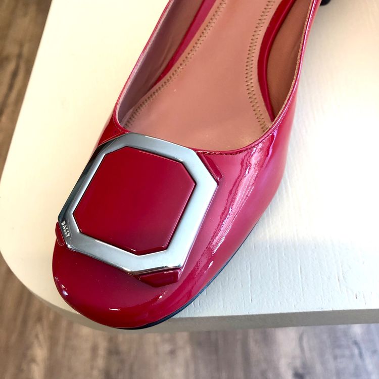 Neu ️ Bally Schuh, Pumps rot, Lack und Leder Gr. 39 (Neu und ...