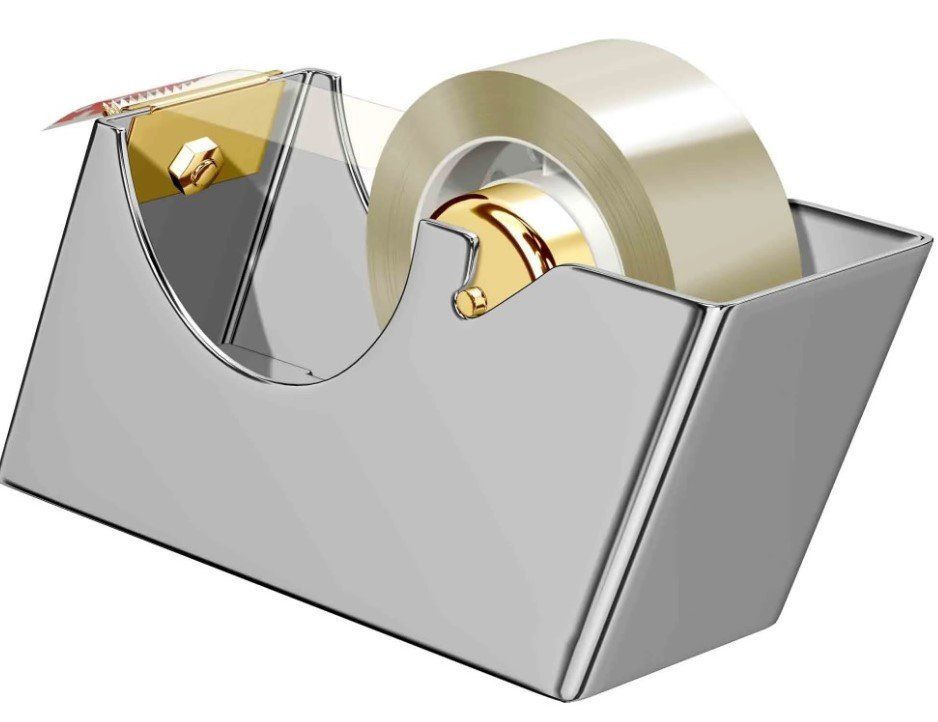 el Casco Klebebandroller Tesa chrome / gold | Kaufen auf Ricardo